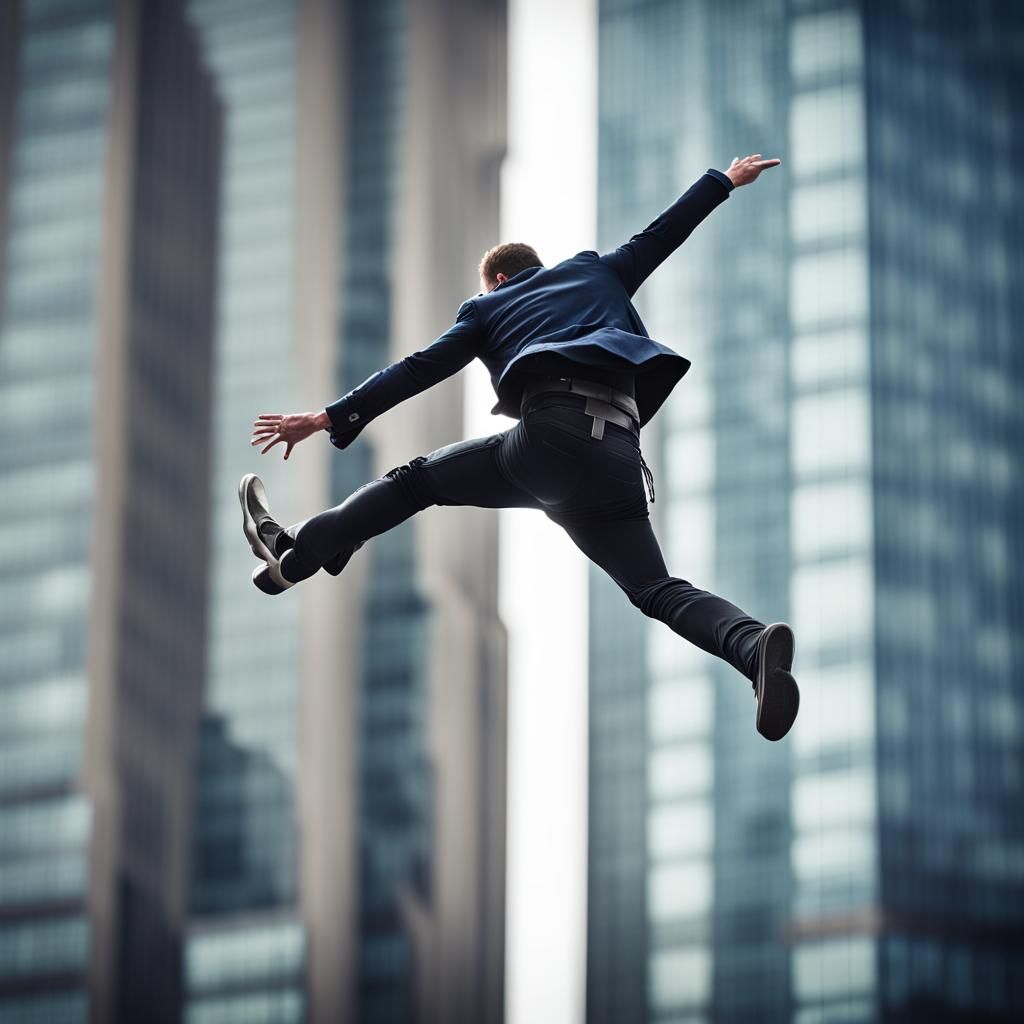 (jumping_from_a_skyscraper)jumping style - AI Generated Artwork ...
