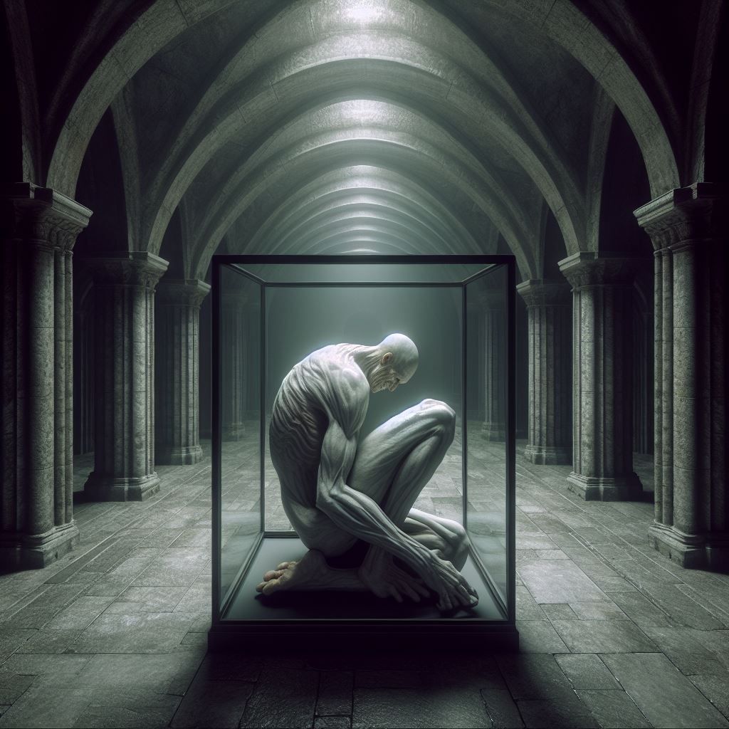 bulletproof glass cage VII - AI Generated Artwork - NightCafe Creator