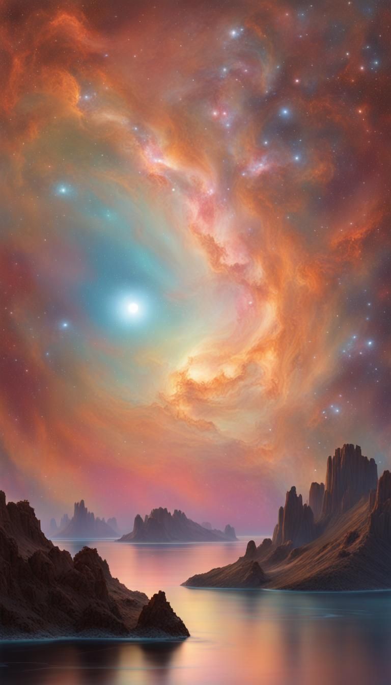 Celestial Sea - AI Generated Artwork - NightCafe Creator