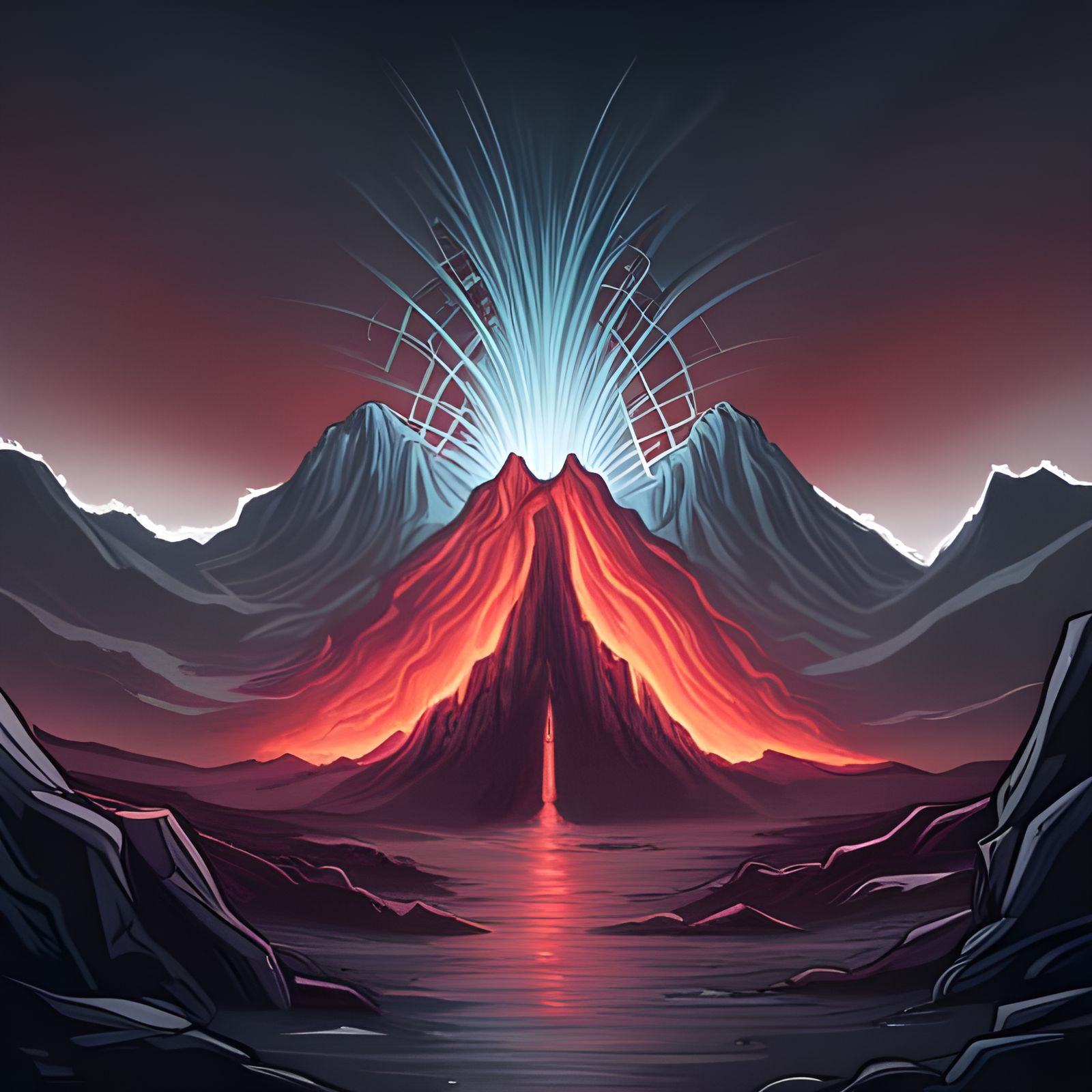 SDXL Volcano - AI Generated Artwork - NightCafe Creator