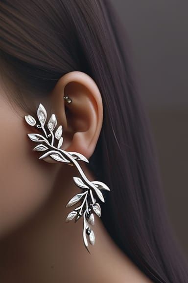 Statement Ear Cuff Inspired by Grape Vines - AI Generated Artwork ...