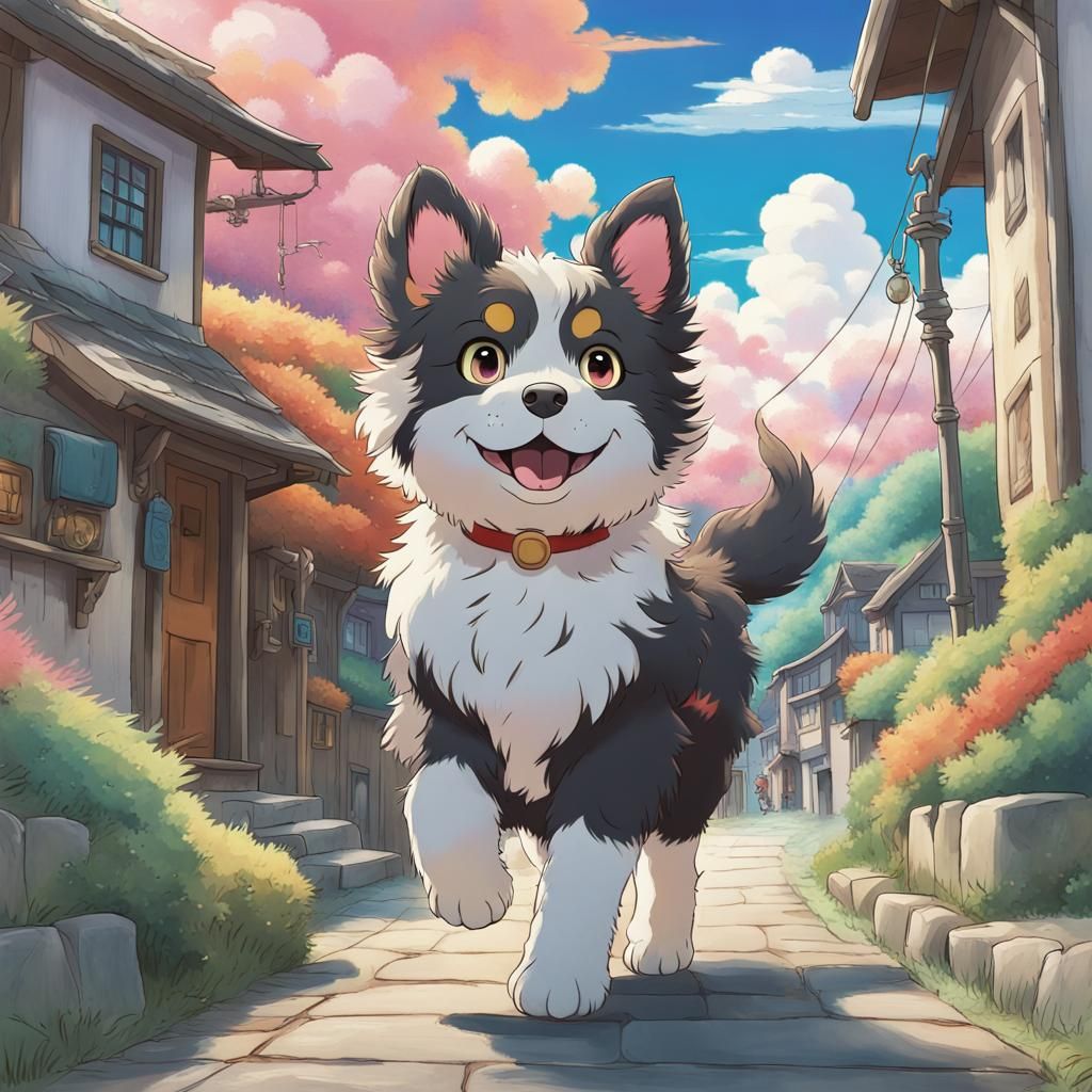 studio-ghibli puppy - AI Generated Artwork - NightCafe Creator