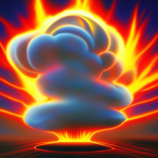 Nuclear bomb exploding - AI Generated Artwork - NightCafe Creator