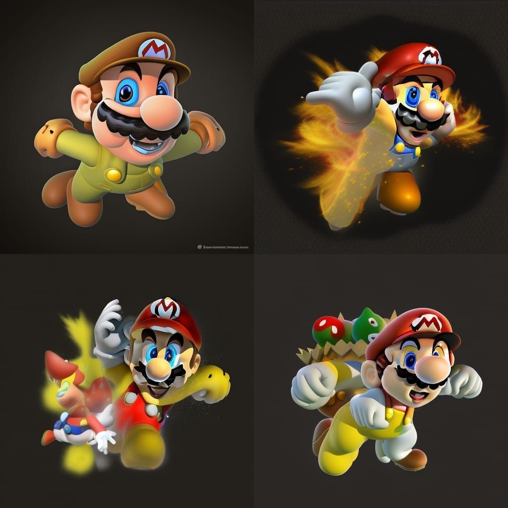 Many Faces of Mario - AI Generated Artwork - NightCafe Creator
