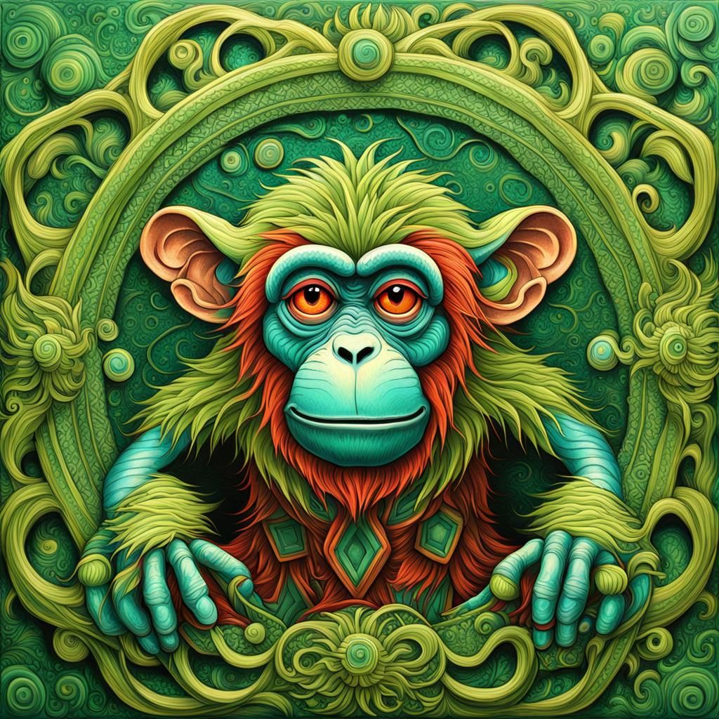 Alien Monkey - AI Generated Artwork - NightCafe Creator