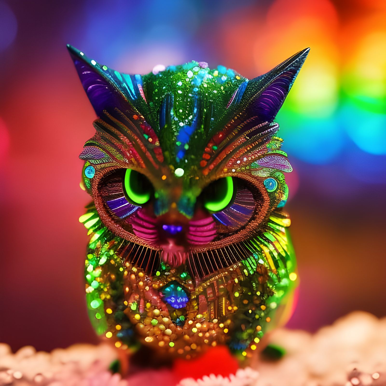 shiny sparkly cute adorable fantasy quantum colorful rainbow creature ...