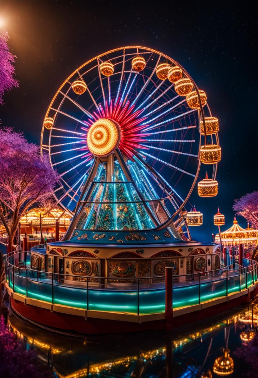 Ferris Wheel - AI Generated Artwork - NightCafe Creator