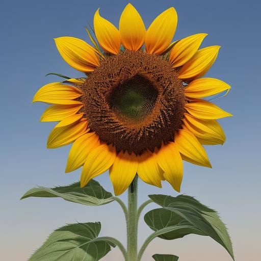 a perfect sunflower - AI Generated Artwork - NightCafe Creator