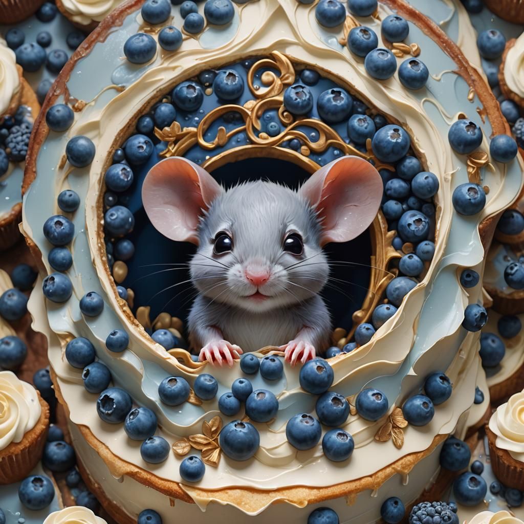 The Royal Blueberry Mouse. - AI Generated Artwork - NightCafe Creator