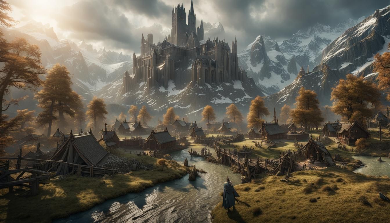 Tolkien's Lord of the Rings landscape II - AI Generated Artwork ...