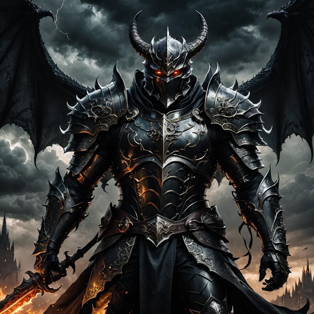 A stunning image of a demon knight - AI Generated Artwork - NightCafe ...