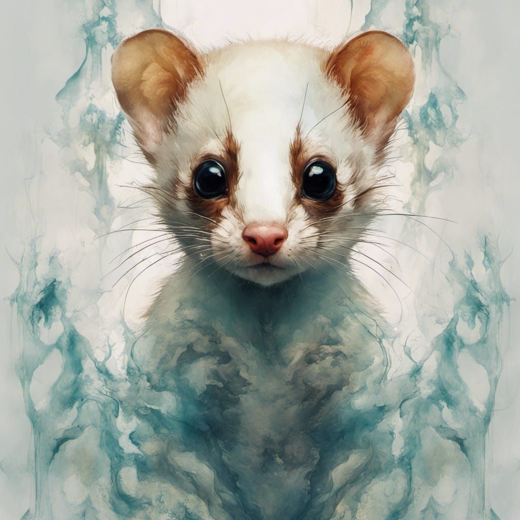 Watercolor Stoat! - AI Generated Artwork - NightCafe Creator