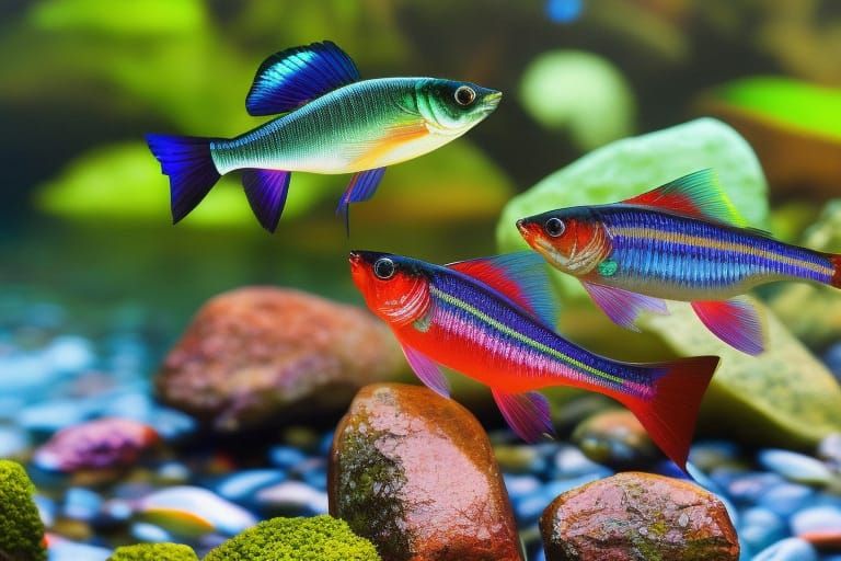 Rainbow minnows II - AI Generated Artwork - NightCafe Creator