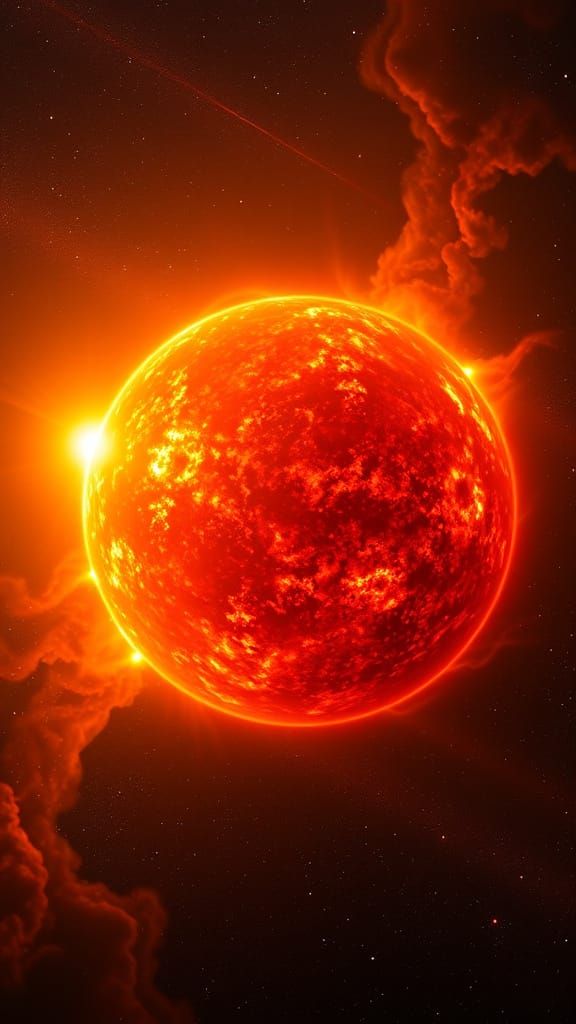 Surreal Red Hypergiant UY Scuti Radiates Cosmic Po... - AI Art