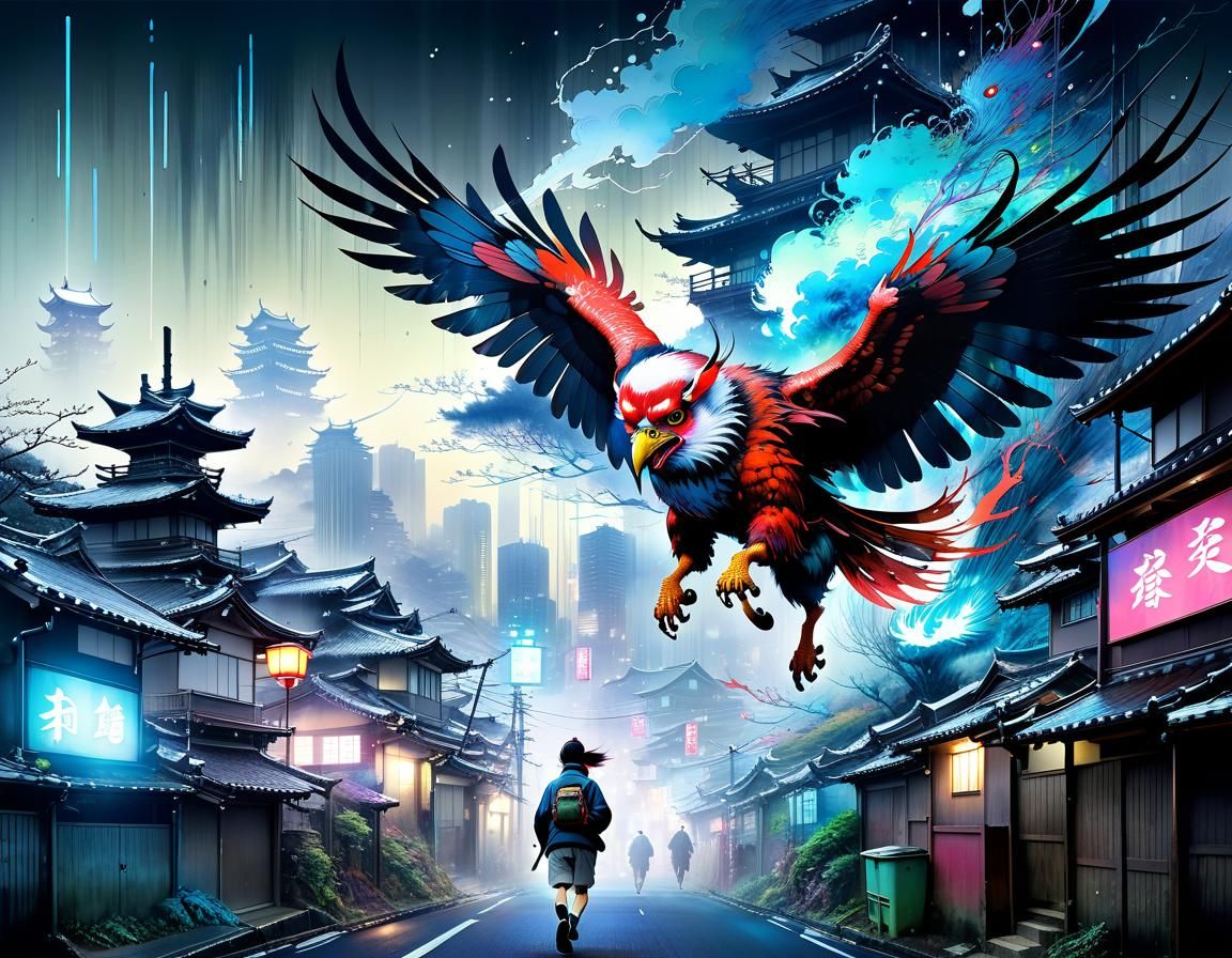 Tengu - AI Generated Artwork - NightCafe Creator