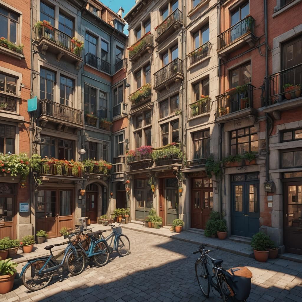 Metaverse street - AI Generated Artwork - NightCafe Creator