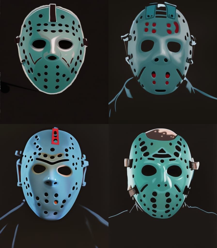 Random Jason Voorhees masks - AI Generated Artwork - NightCafe Creator