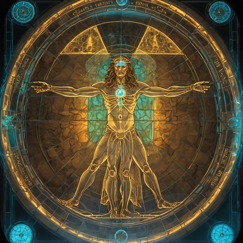 Inspired by "Vitruvian Man" of Leonardo Davinci - AI Generated Artwork ...