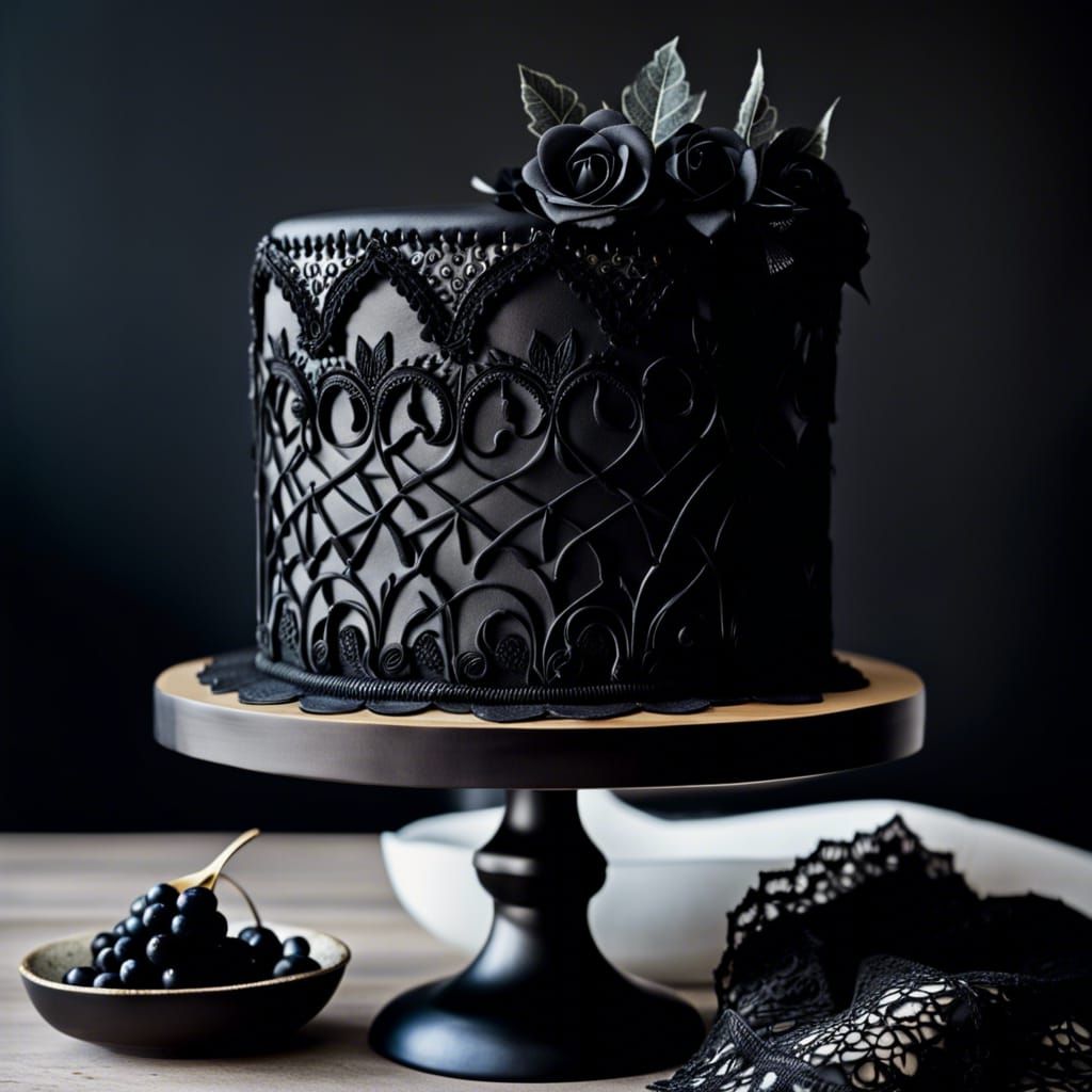 Goth cake - AI Generated Artwork - NightCafe Creator