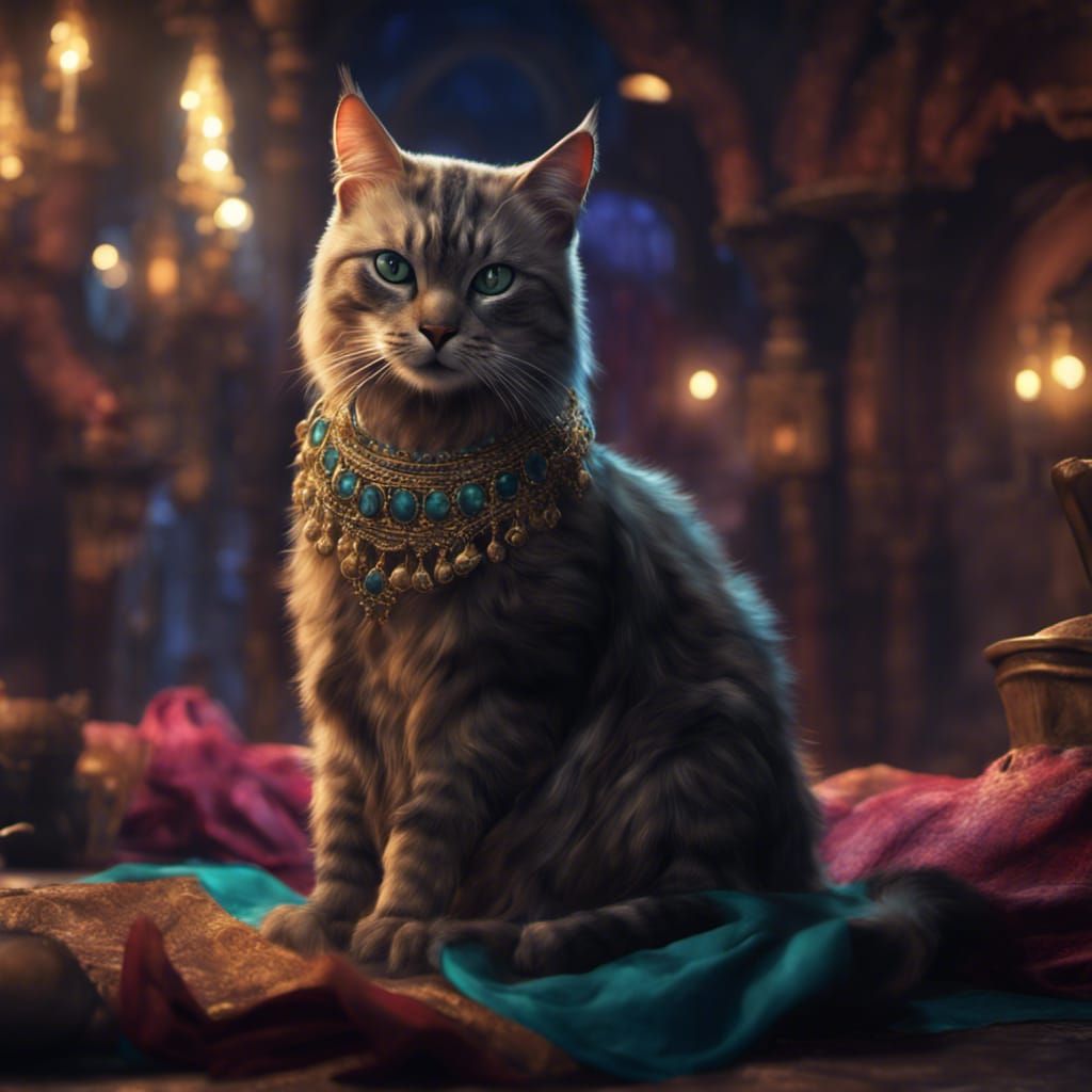 The princess's dear cat - AI Generated Artwork - NightCafe Creator