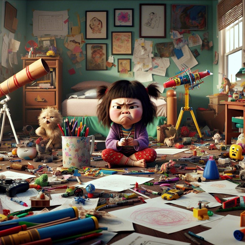 Grumpy Little Ms Ing Can't Find Her Muse - AI Generated Artwork ...