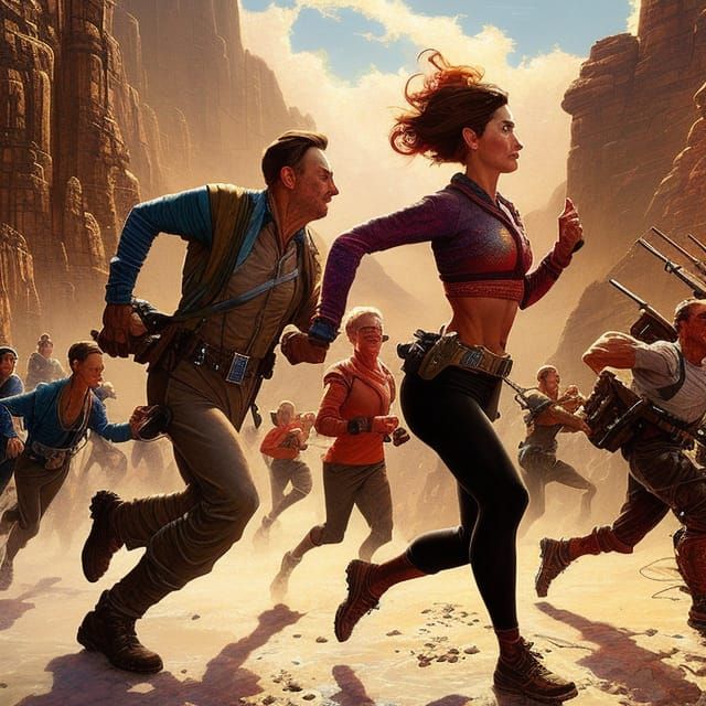 Running to nowhere - AI Generated Artwork - NightCafe Creator