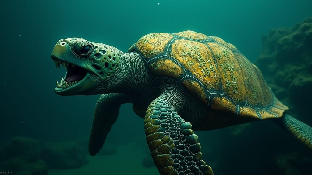 Heh, everyone thinks I'm a docile vegetarian turtle. Little do they know.