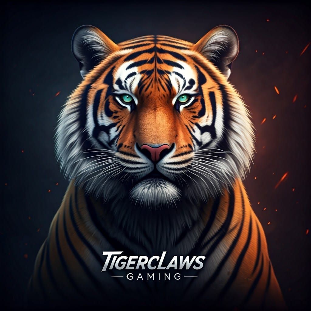 Surreal Tiger with Split Orange and White Fur in G... - AI Art