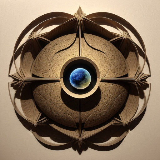 Luminous Paper Cosmos in Earthy Tones - AI Art