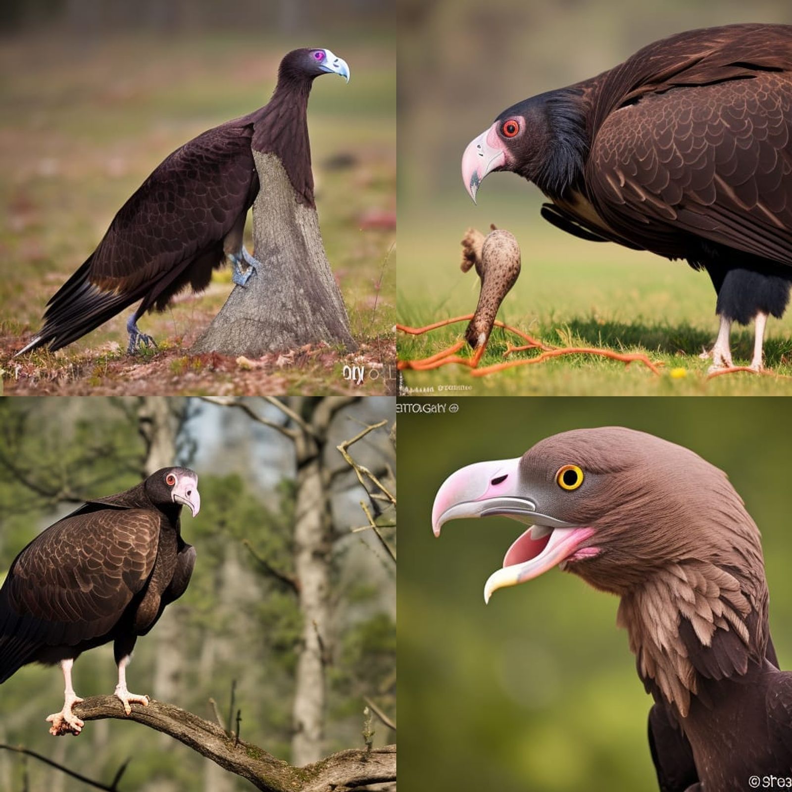 Turkey Vulture Eating A Deer