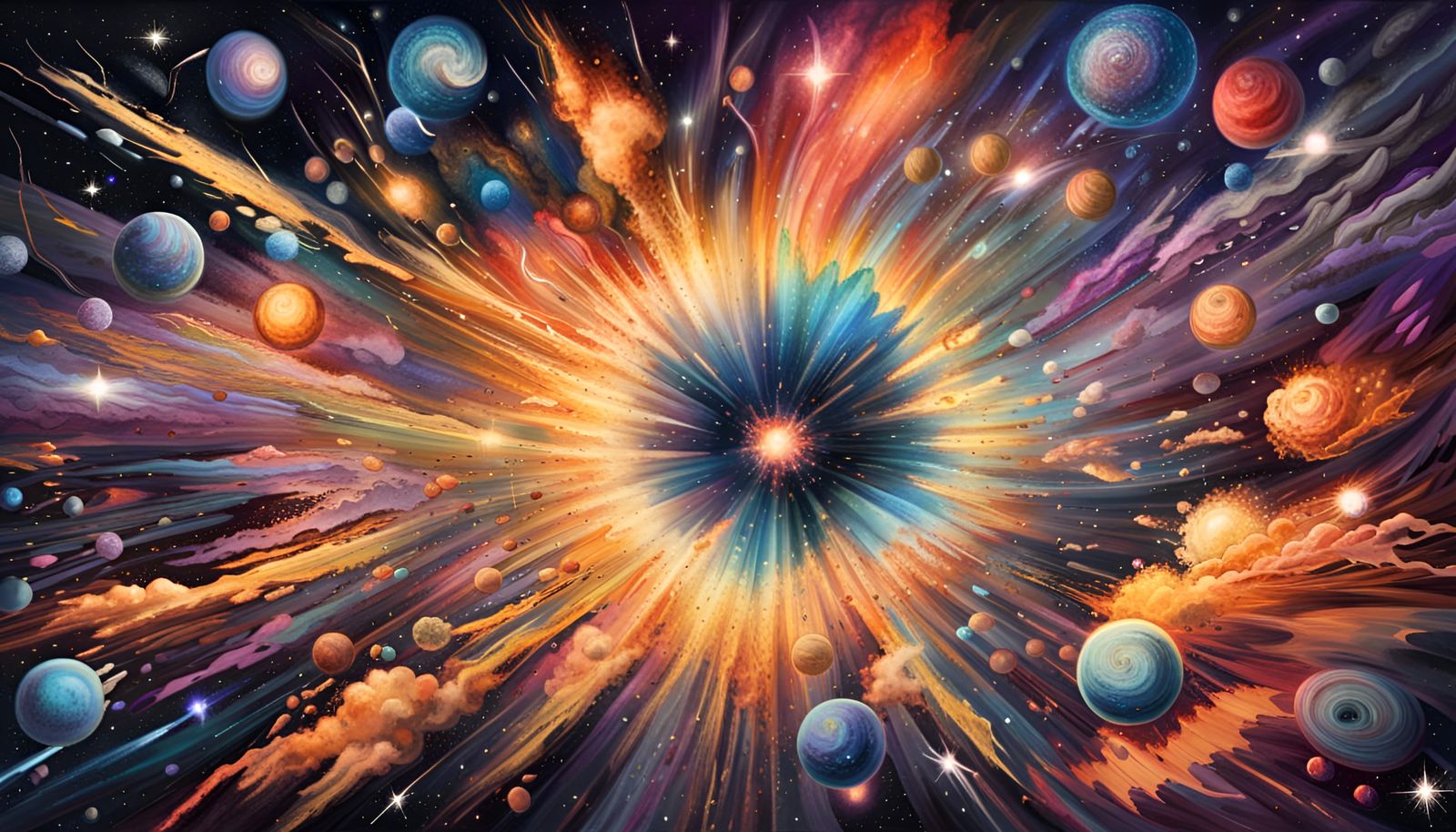 Cosmic explosion - AI Generated Artwork - NightCafe Creator