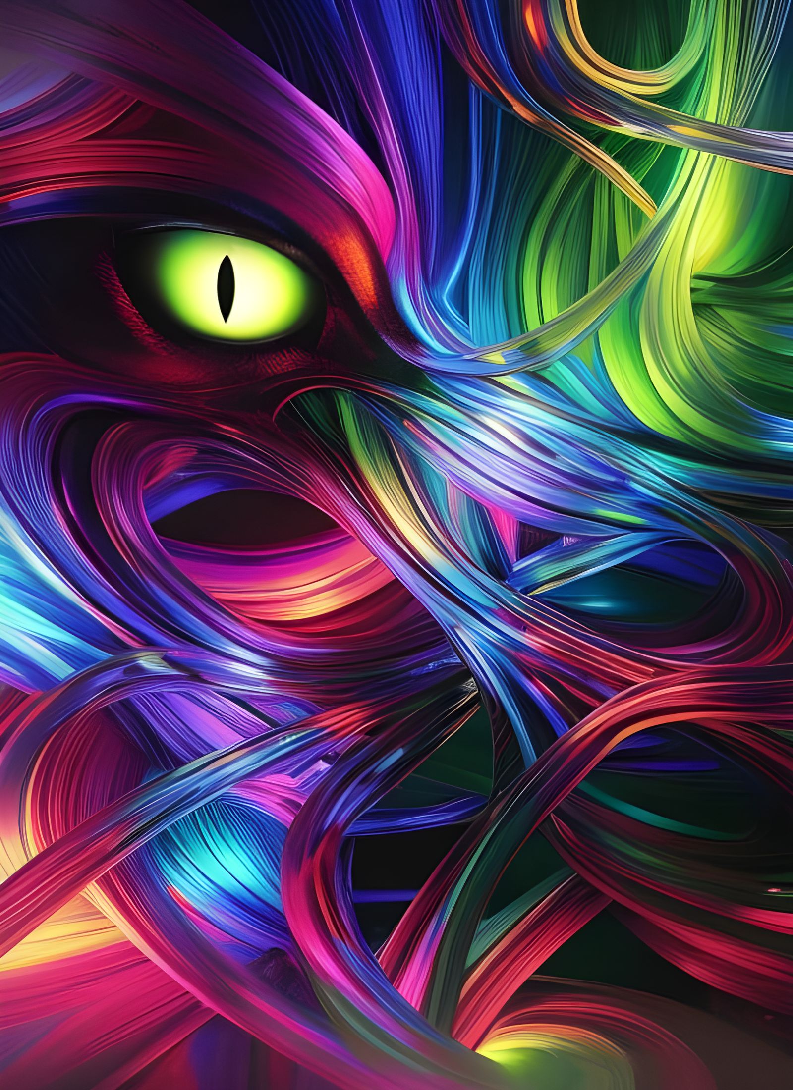 Psychedelic Entity - AI Generated Artwork - NightCafe Creator