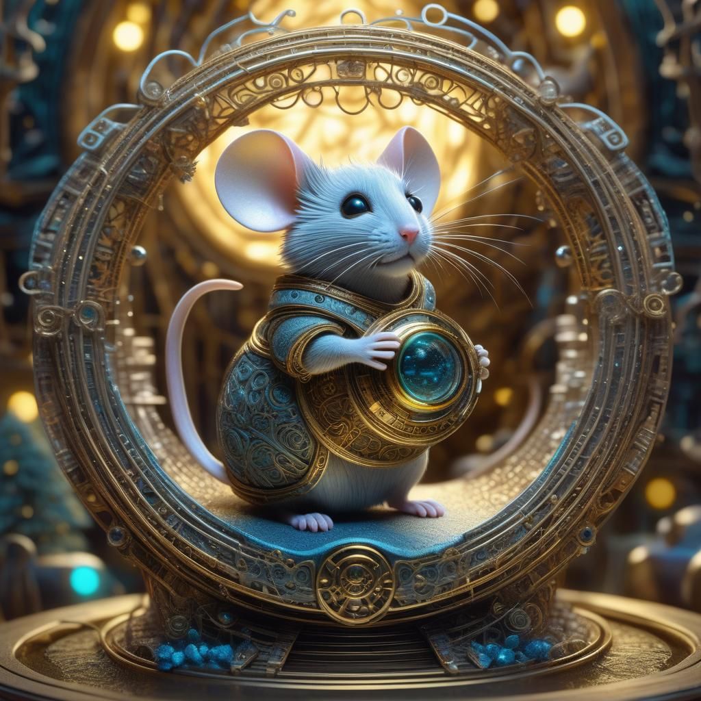 Tiny Time Traveler 🐁 - AI Generated Artwork - NightCafe Creator