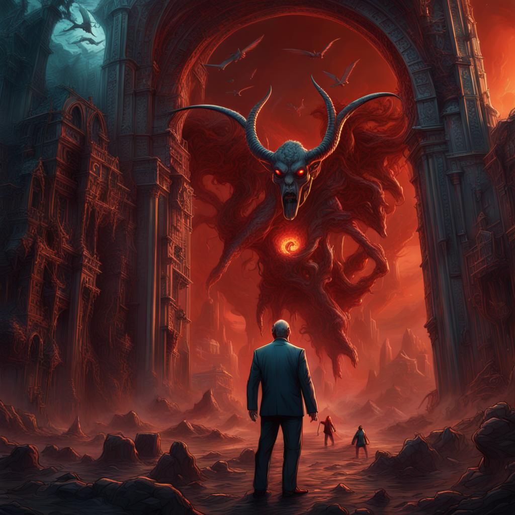Hell and Satan - AI Generated Artwork - NightCafe Creator