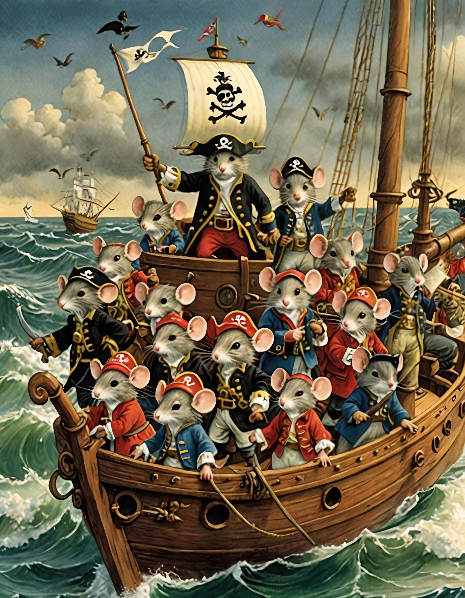 Pirate mice - AI Generated Artwork - NightCafe Creator