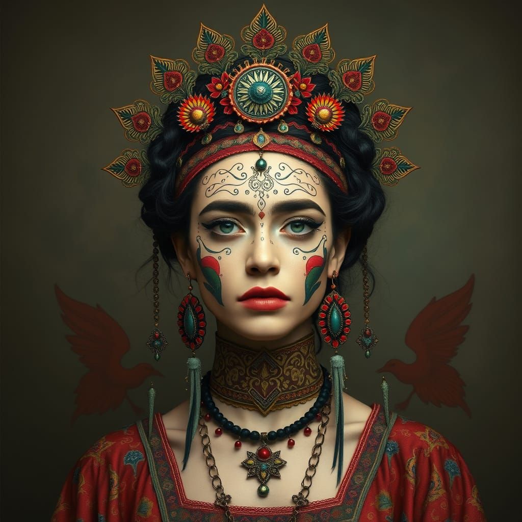 Mystical Androgynous Figure in Magical Realist Sty... - AI Art