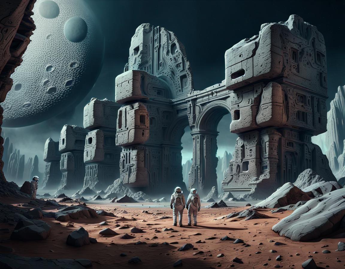 Alien Ruins - AI Generated Artwork - NightCafe Creator