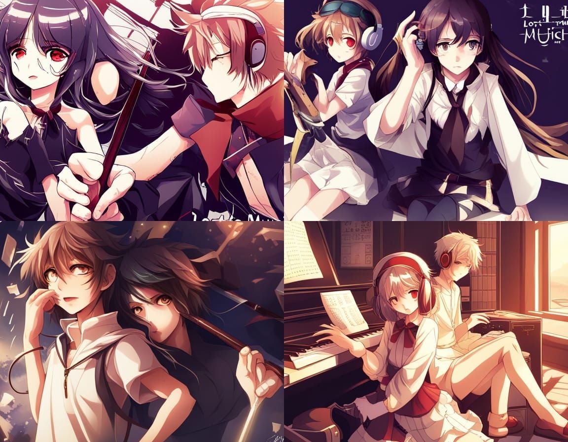 lost to the music by artist "anime", Anime Key Visual, Japanese Manga ...