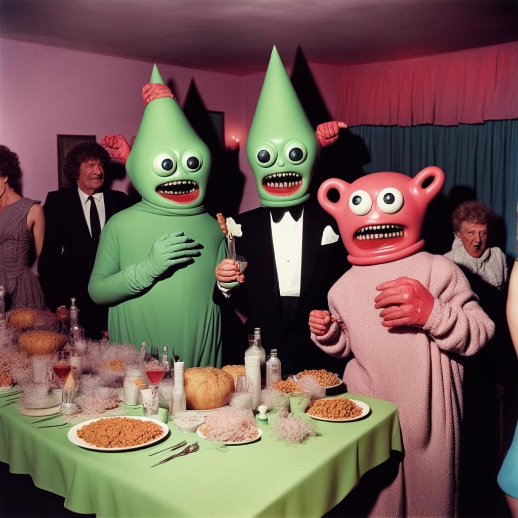 surreal creepy anthropomorphic creature 💩🤖🧟👺, strange highly quality ...