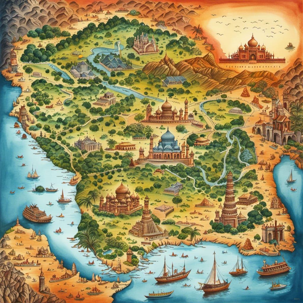 Map - AI Generated Artwork - NightCafe Creator