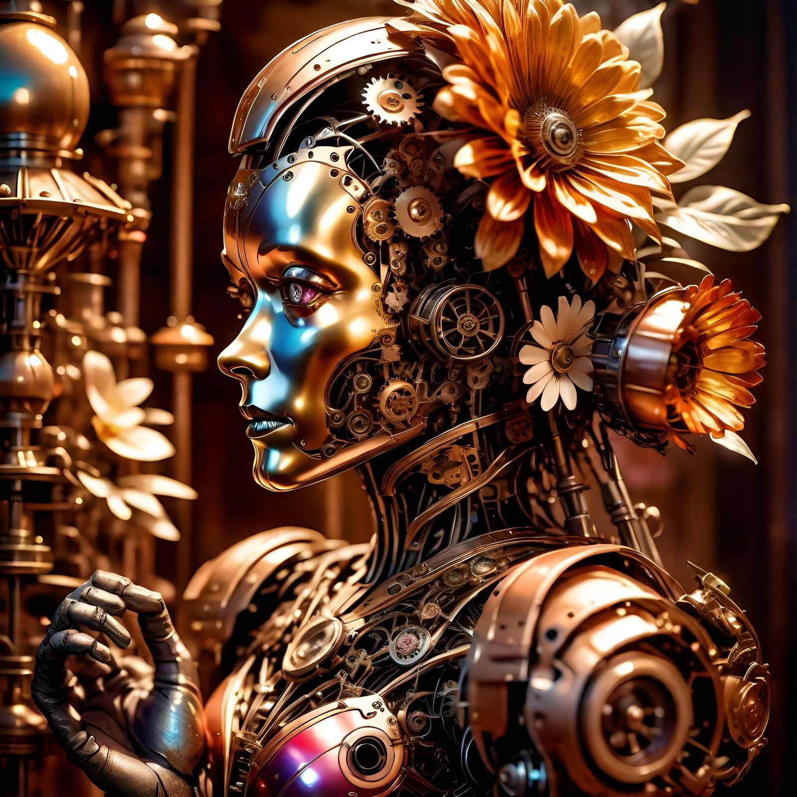 Golden Automaton - AI Generated Artwork - NightCafe Creator