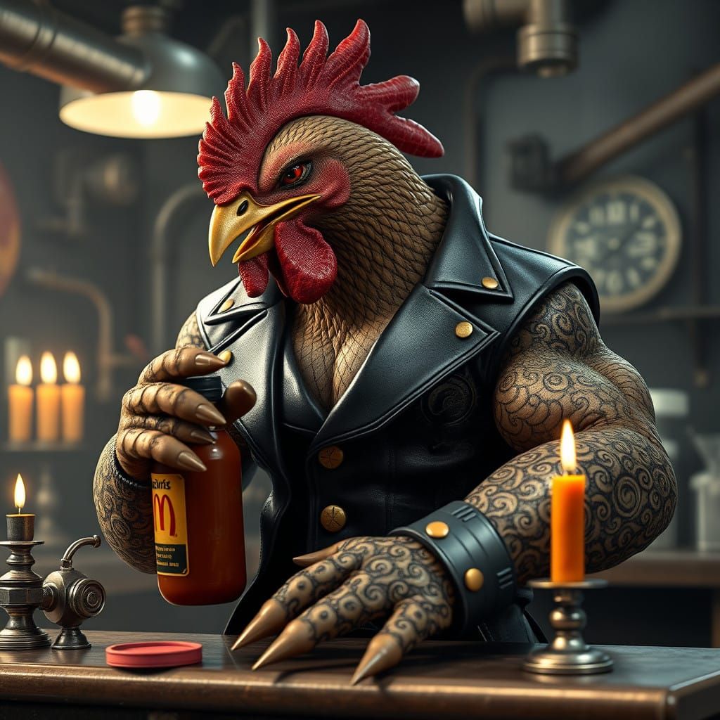 an incredible, gangster processed chicken nugget in a Mcdonalds, he is ...