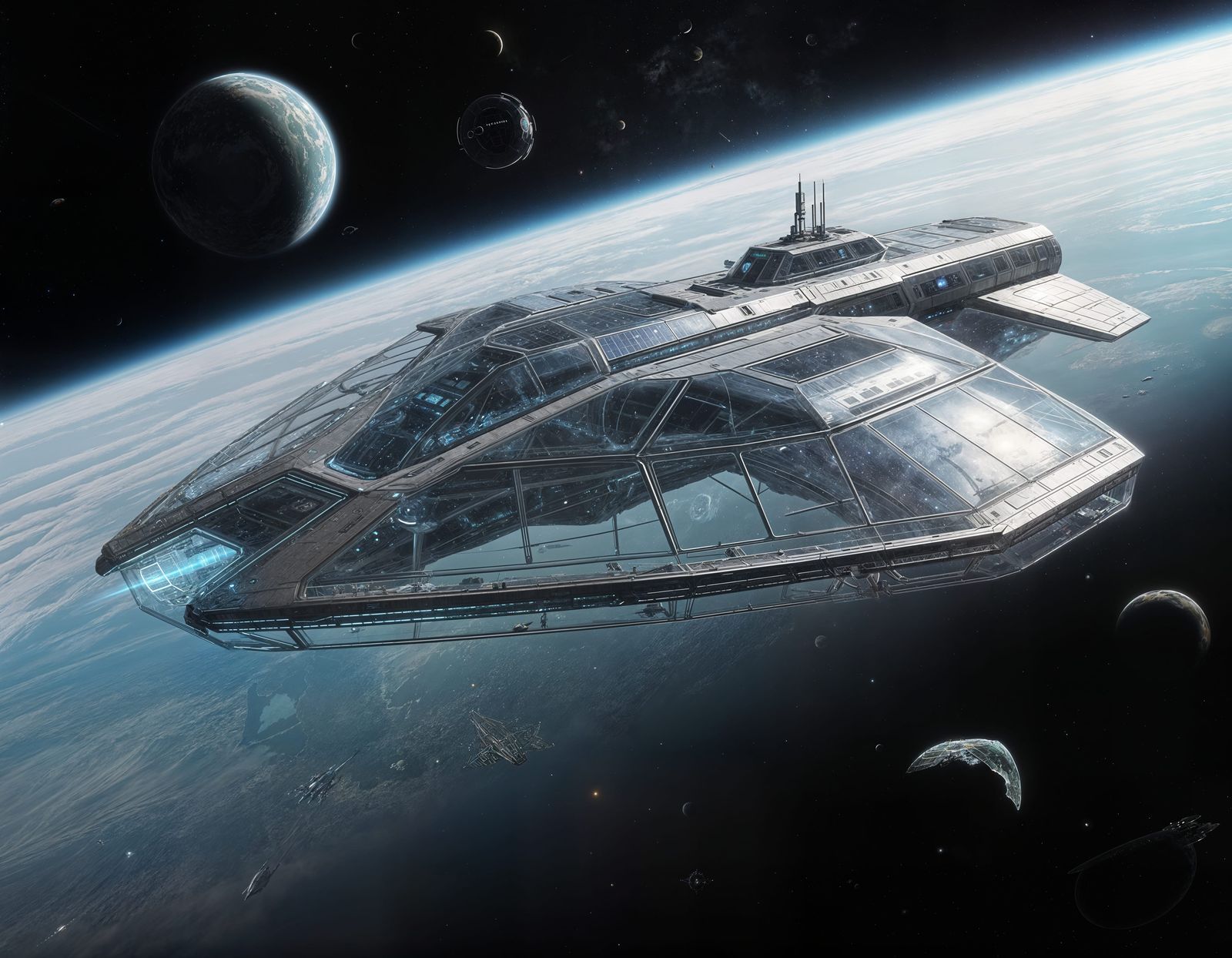 A sleek organic transparent futuristic solarpunk modular ecosystem ...