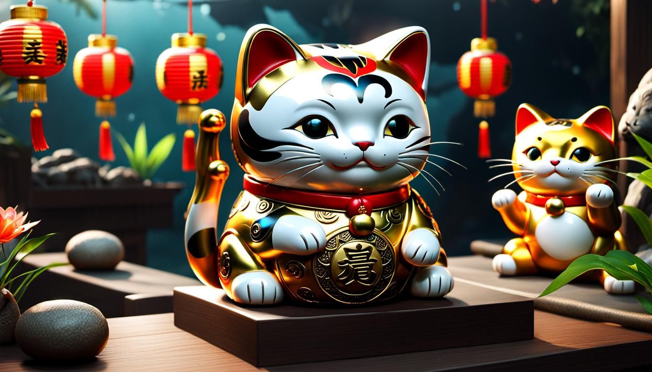 The Lucky Cat - AI Generated Artwork - NightCafe Creator