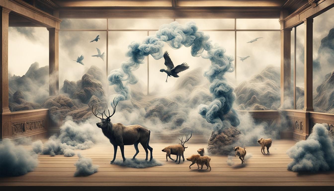 Habitat Gathering - Things Made of Smoke - AI Generated Artwork ...