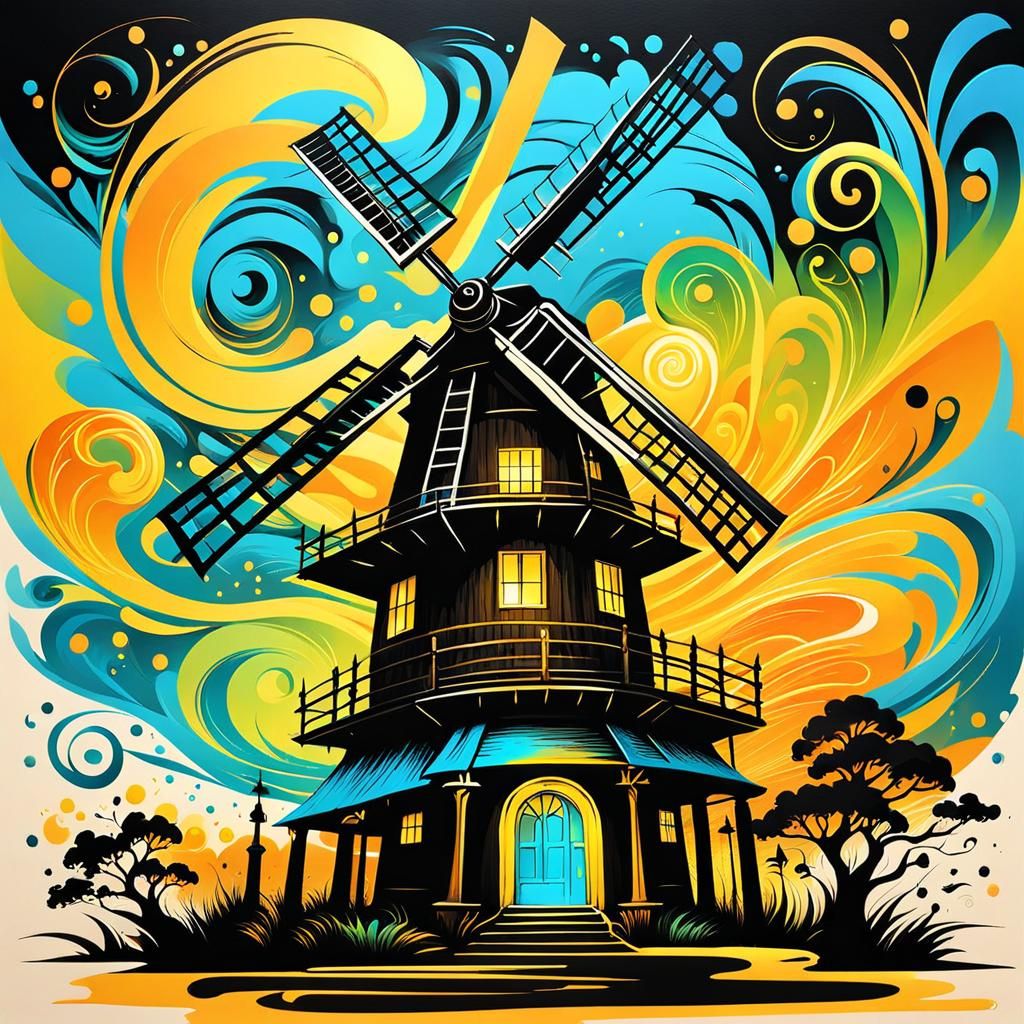 Windmill - AI Generated Artwork - NightCafe Creator