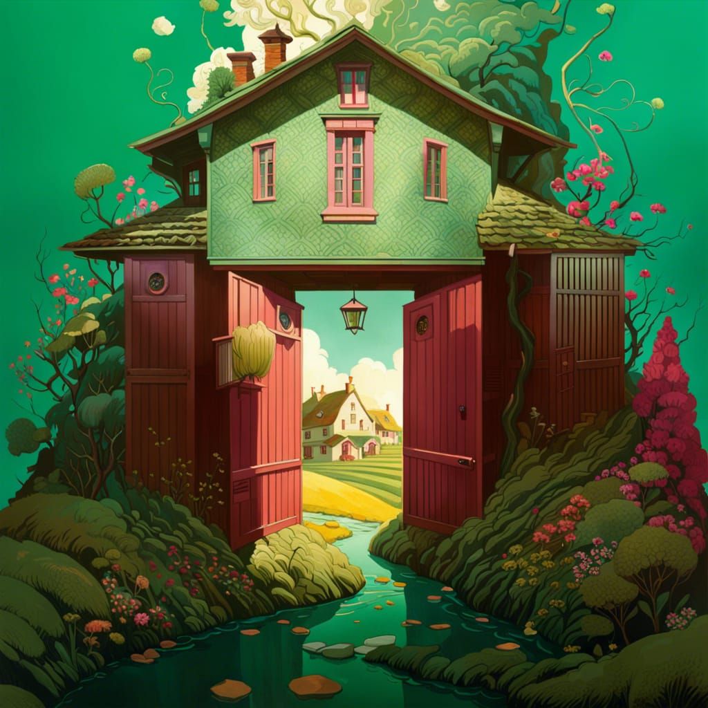 The secret village - AI Generated Artwork - NightCafe Creator