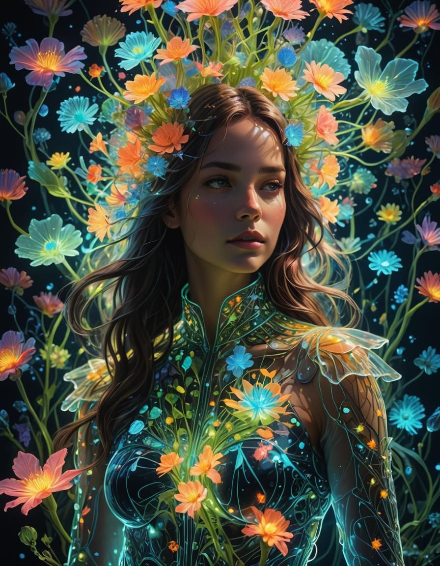 Lady Luminous - AI Generated Artwork - NightCafe Creator