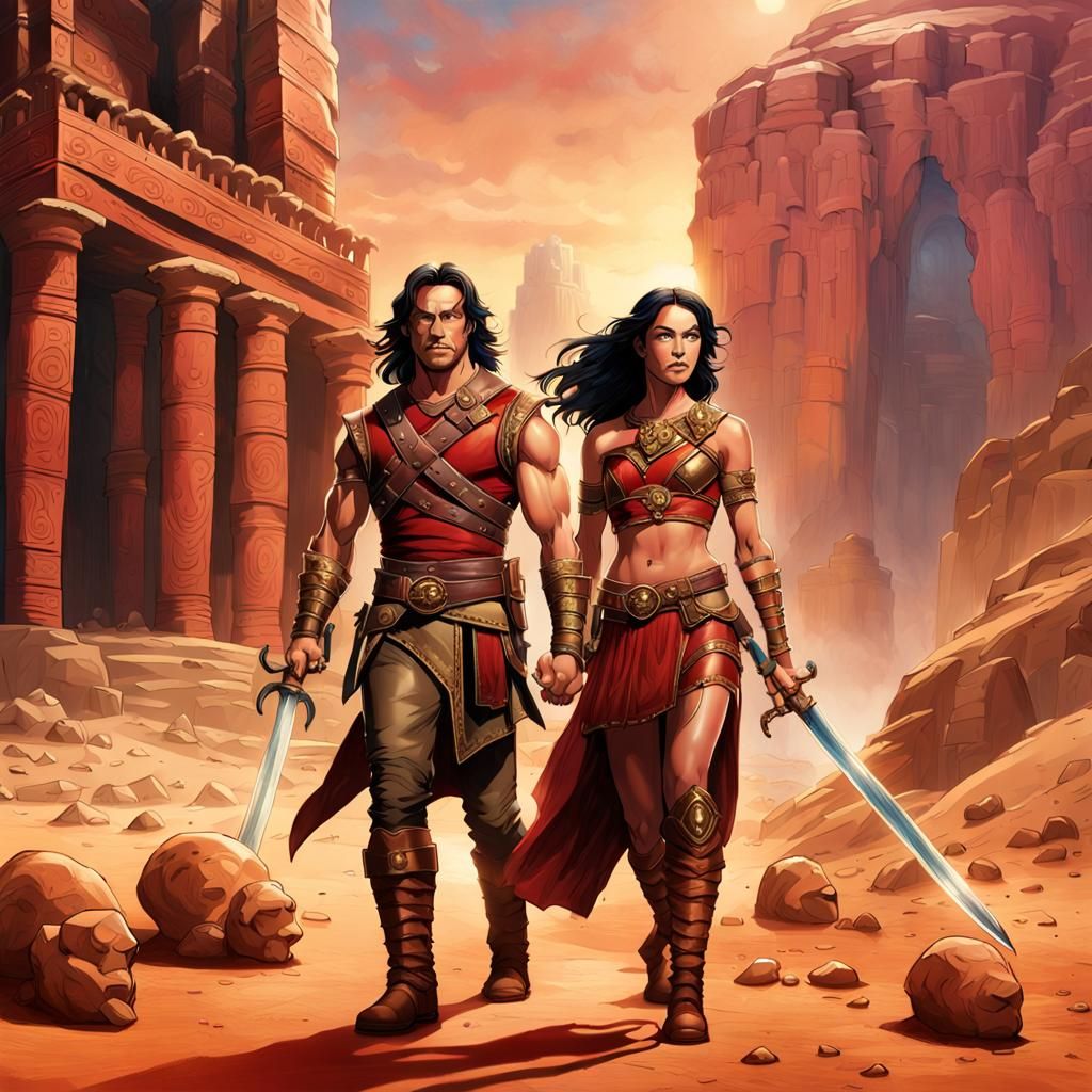 John Carter of Mars, and Dejah Thoris, Princess of Helium - AI ...