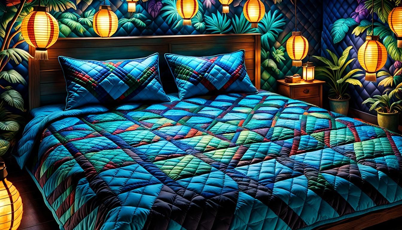 Quilted modern plaid. - AI Generated Artwork - NightCafe Creator